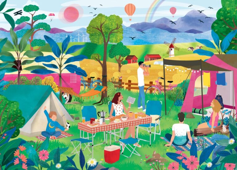 Puzzle L'été au Camping – Pieces & Peace – 1500 pièces - Mon Joli Puzzle